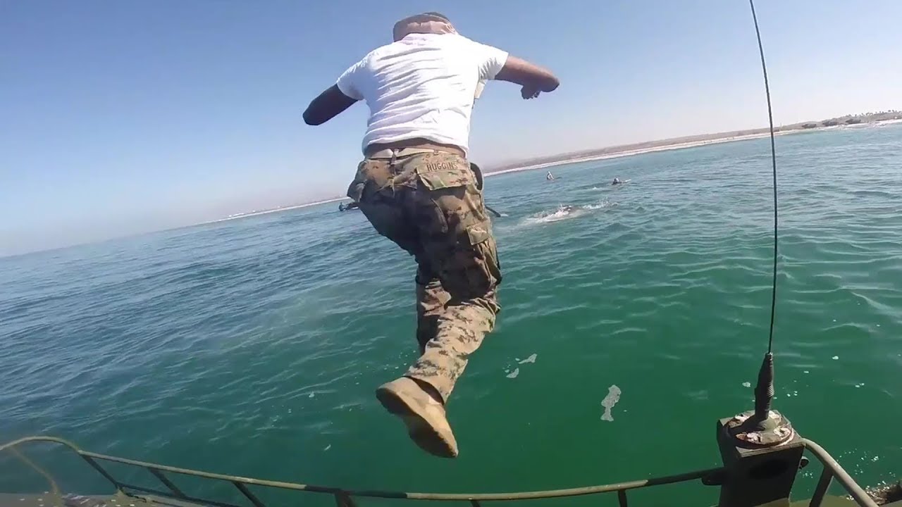 Marines Conduct Surf Qualification -- 500 Meter Swim To Simulate ...