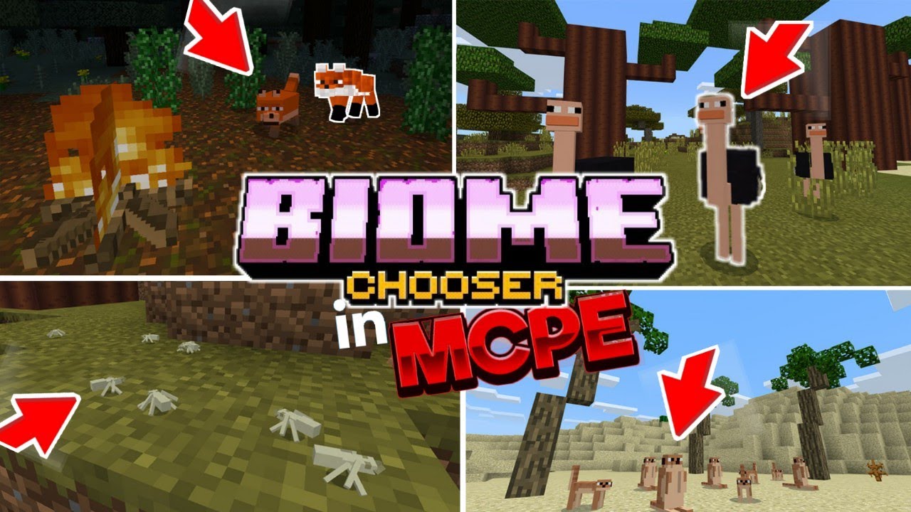 The Biome Chooser in MCPE!Minecraft [Pocket Edition]Add-on - YouTube