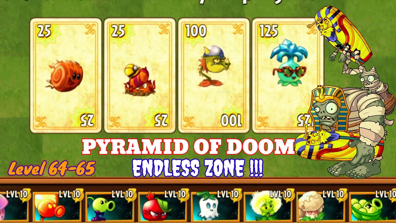 Pvz2 | Plants vs Zombie 2 | Pyramid of Doom | Endless Zone | Level 64 ...