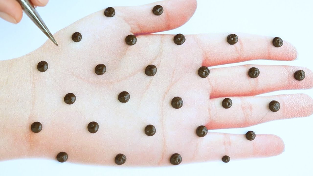 New Easy Stylish Dotted Mehndi design - Simple Mehndi design for hands ...