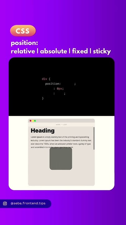 Position In Css 🚀🚀🚀🚀 Css Htmlcss Html5 Csstips Programmer Animation Csstricks Youtube
