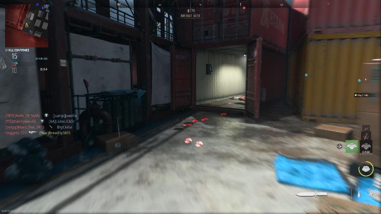 Throwing star on the Smallest map on COD - YouTube