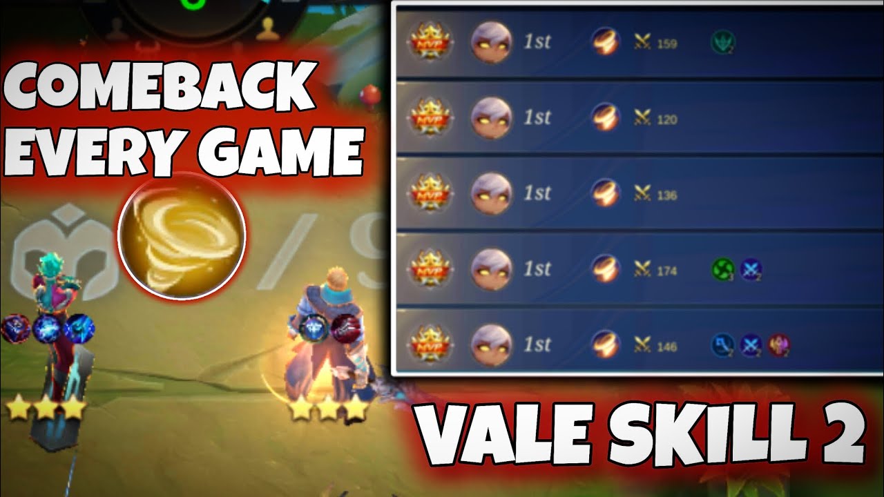 HOW TO USE VALE SKILL 2 | KING OF COMEBACK MAGIC CHESS GAMING - YouTube