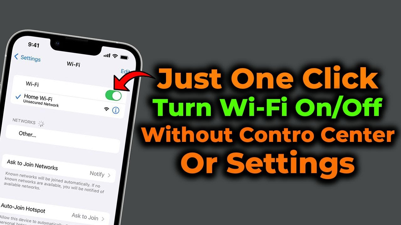 Turn On/Off Wi-FiIn Just One Click || How to Turn On/Off Wi-Fi Without ...