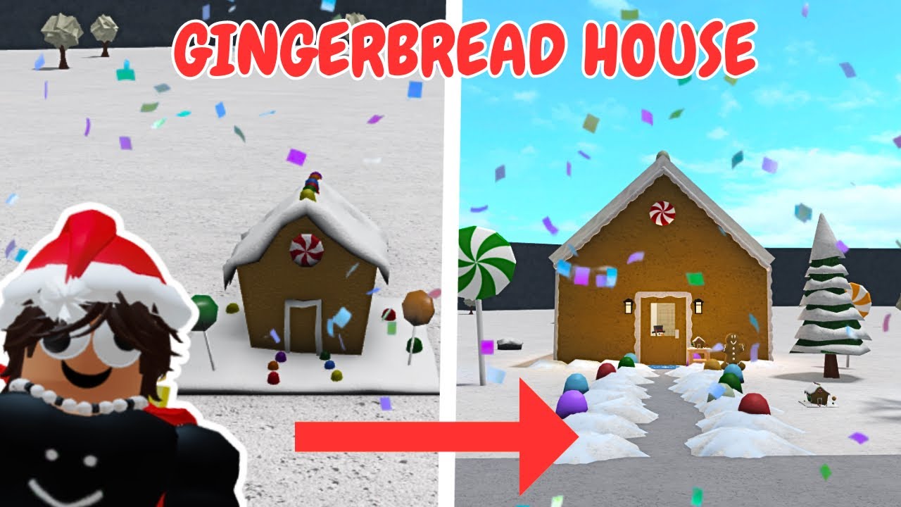 BUILDING THE GINGERBREAD HOUSE IN BLOXBURG - YouTube
