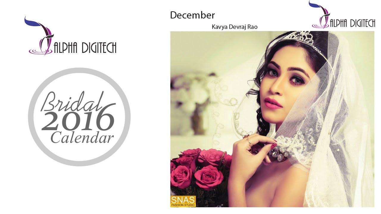 Alpha Digitech Bridal Calendar Photo Shoot 2016 December | Kavya Devraj ...