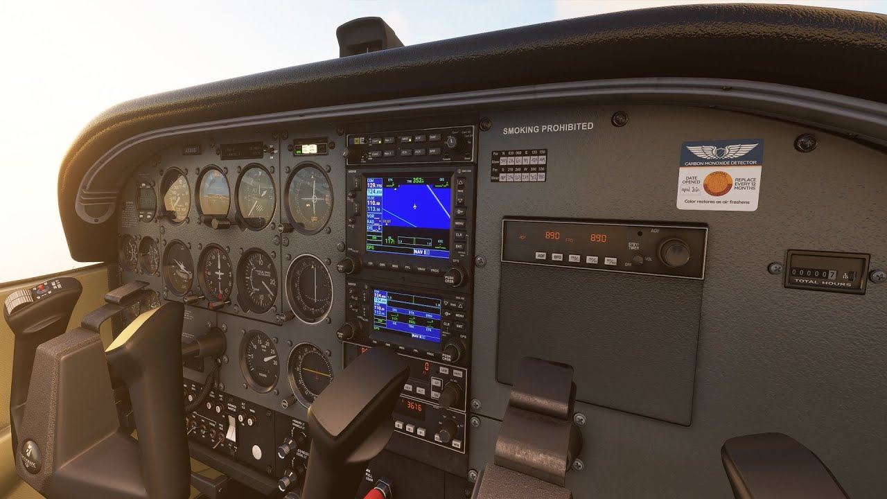 Microsoft Flight Simulator 2020 ••• Skyhawk Cockpit-Immersion@ 21:9 ...