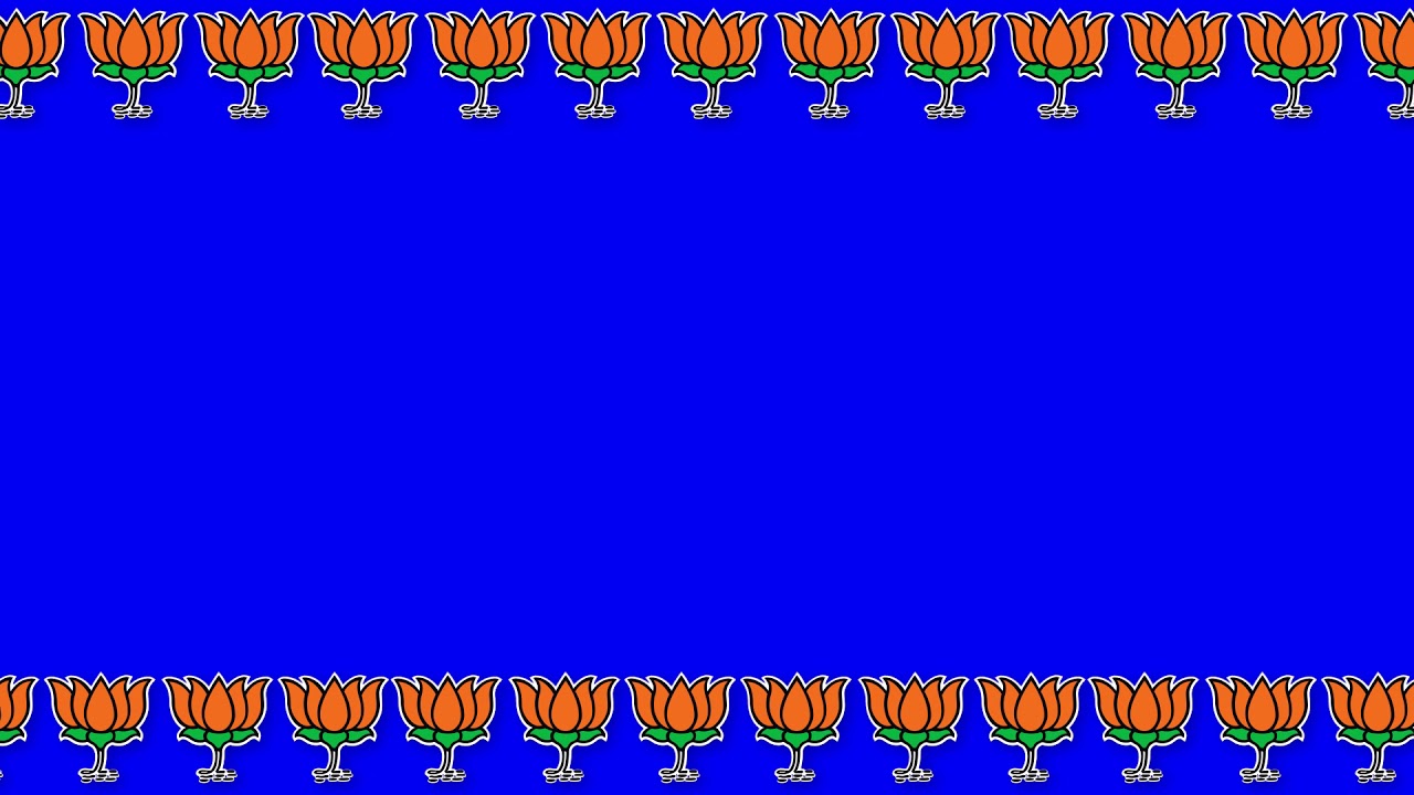 BJP logo blue screen animation 2 : laurel media productions - YouTube