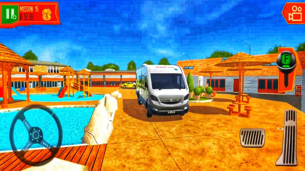 Camper Van Driving On Beach Resort | Android Game - YouTube
