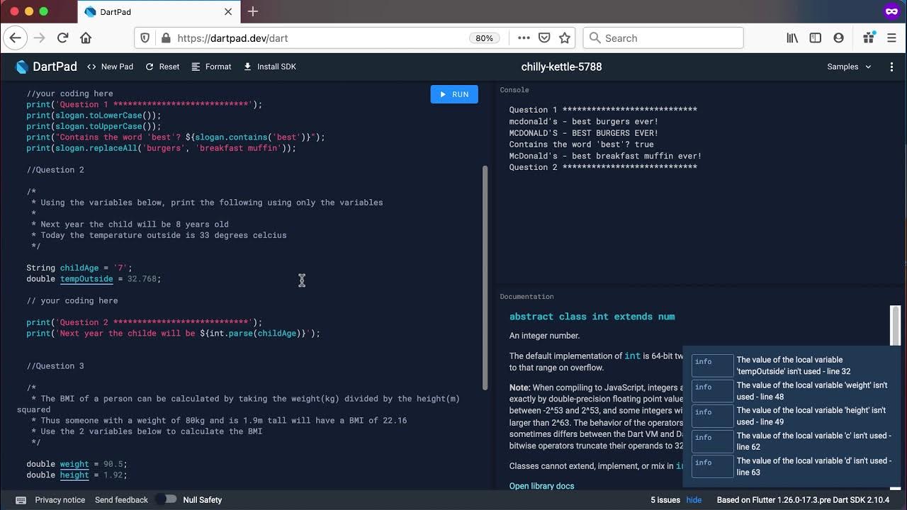 Dart Basics - Exercise 2 - YouTube
