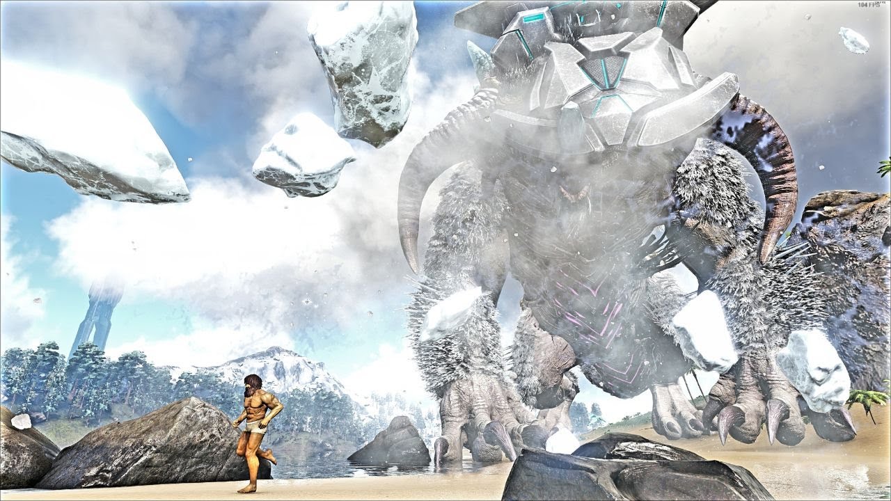 ARK Survival Evolved KING TITAN LEVEL 1000 Spawn NEXT TO MY RAFT Day 04 ...