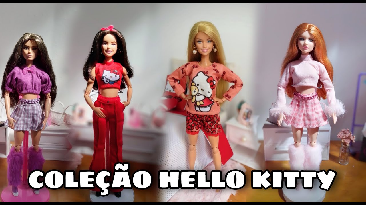 BARBIE CLOSET - COLEÇÃO HELLO KITTY DA @BELLADOLLSTORE - PROVADOR 👗👕 ...