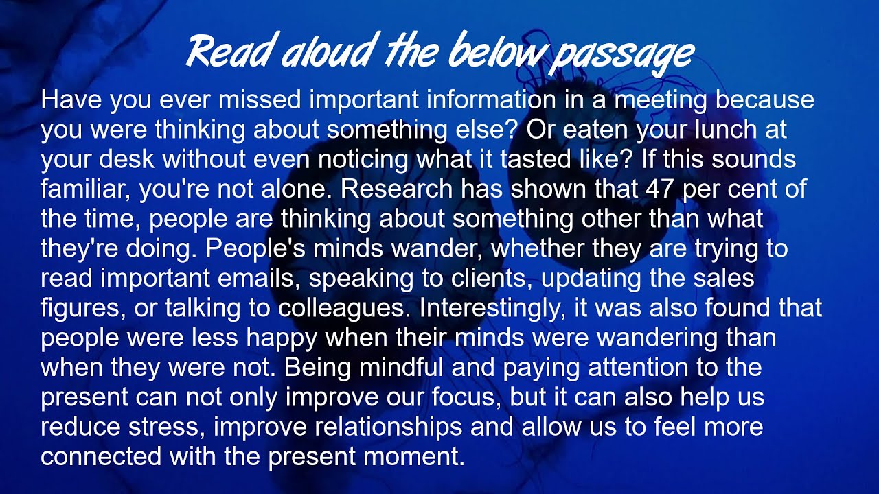 Pronunciation Part 3 Read aloud the below passage - Learn English ...