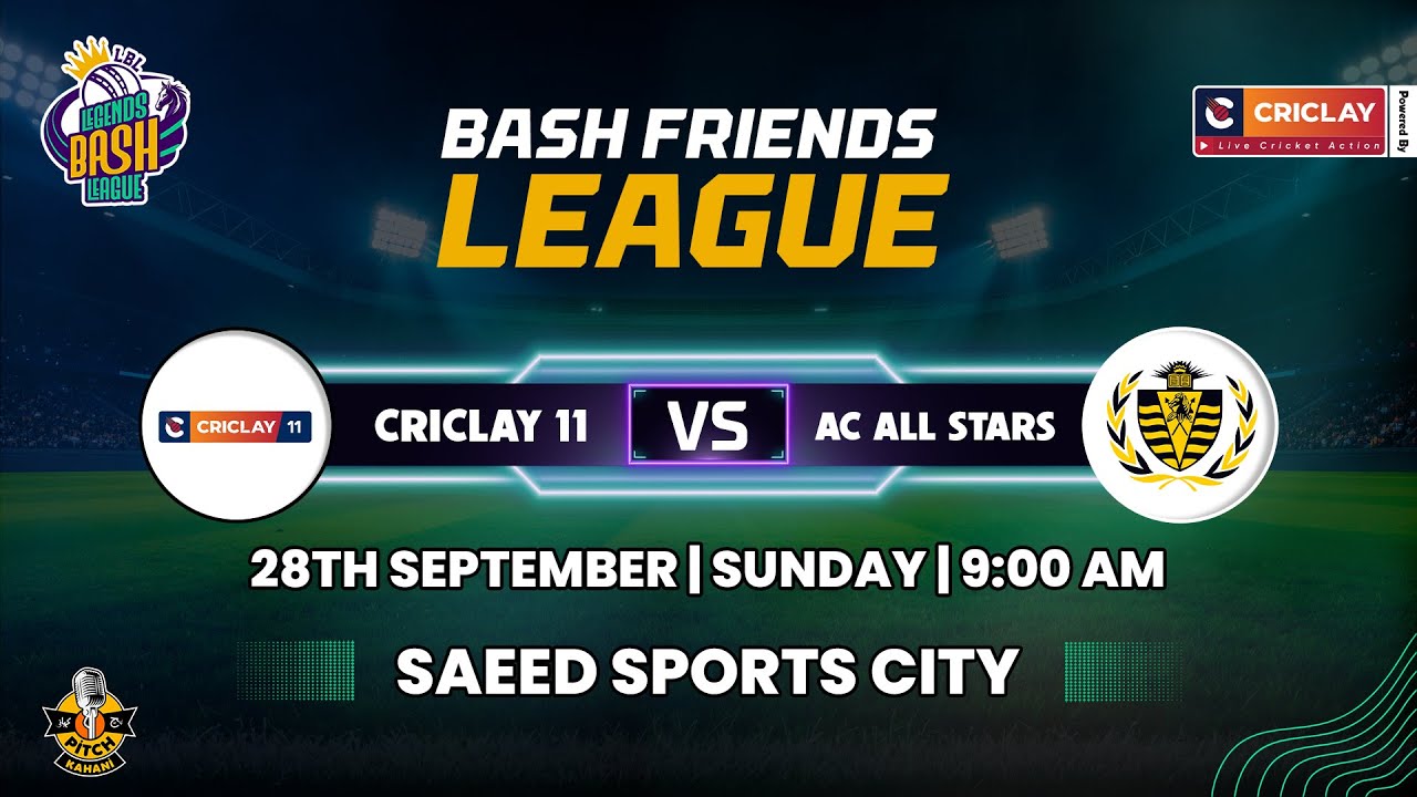 Criclay 11 vs AC All Stars | Bash Friends League | Criclay - YouTube