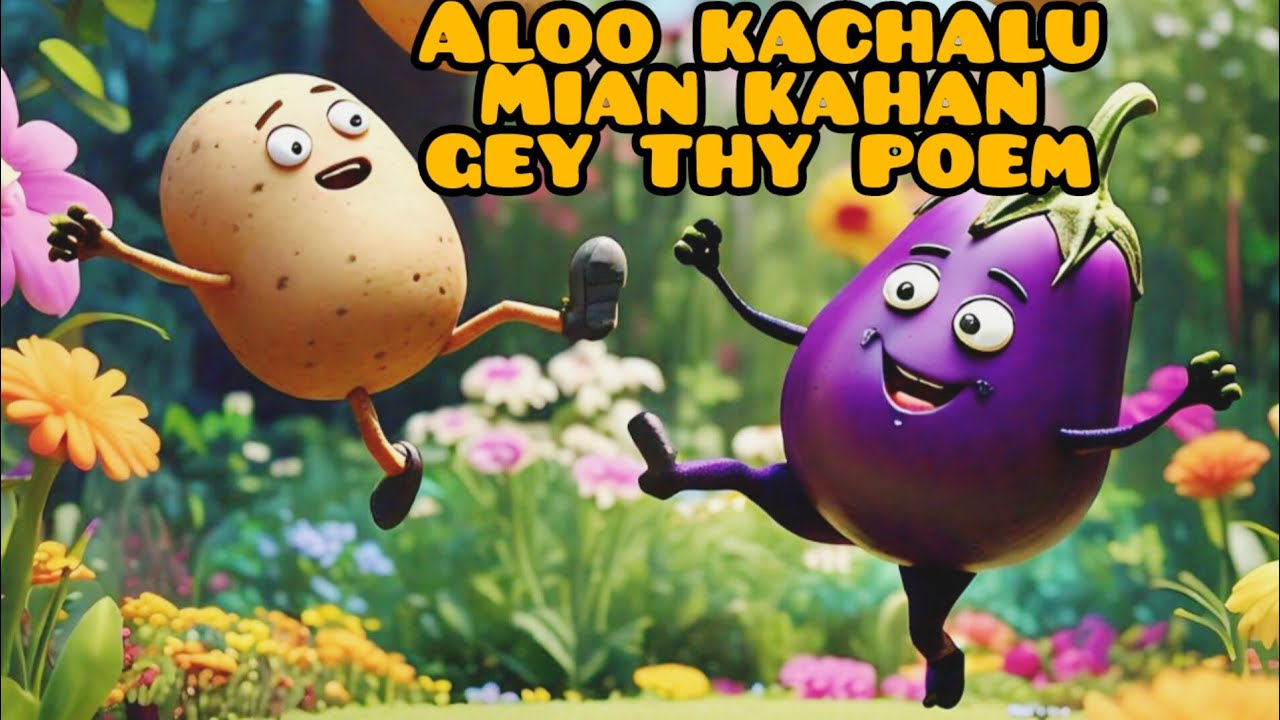 aloo kachalu mian kahan gey thy poem nursery rhymes|| aloo kachalu ka ...