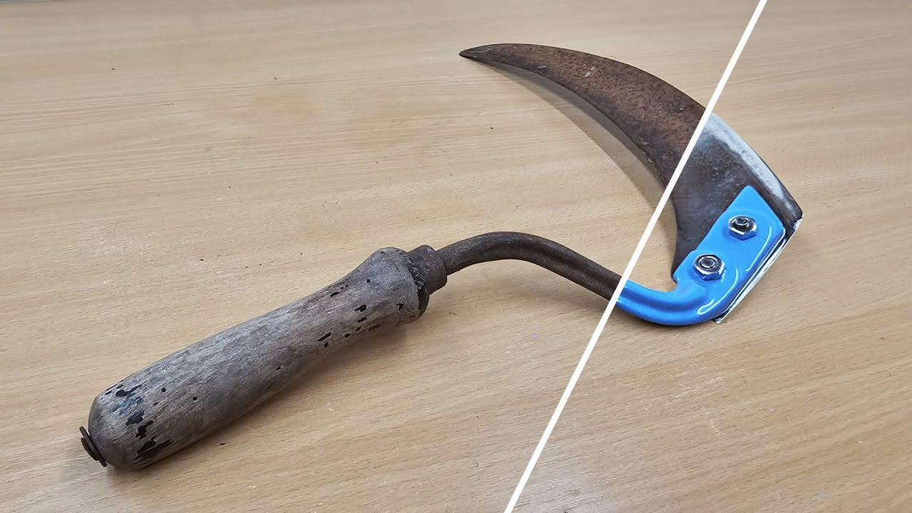 Vintage Rusty Sickle Restoration - Halloween Special - YouTube