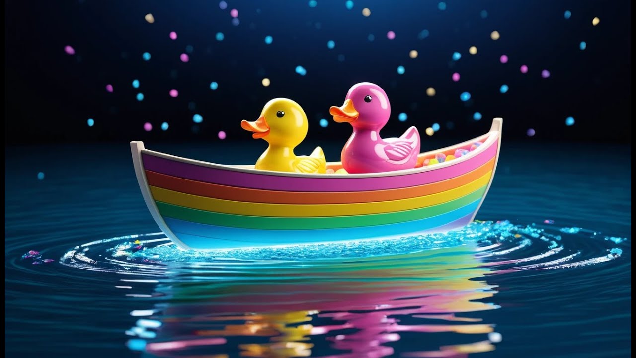 Learn Colors with Five Little Ducks on a Candy Boat | Fun Kids Song ...