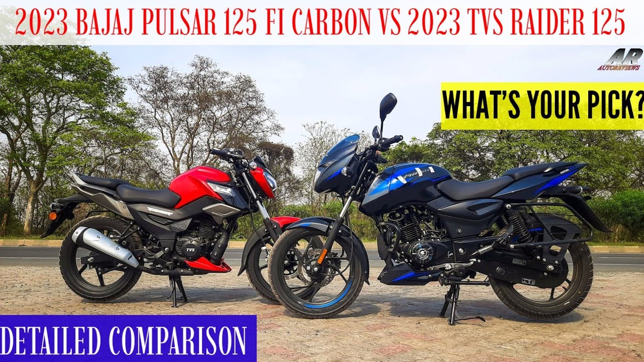 2023 TVS Raider 125 STD VS Bajaj Pulsar 125 FI Carbon Editon ~ Detailed ...