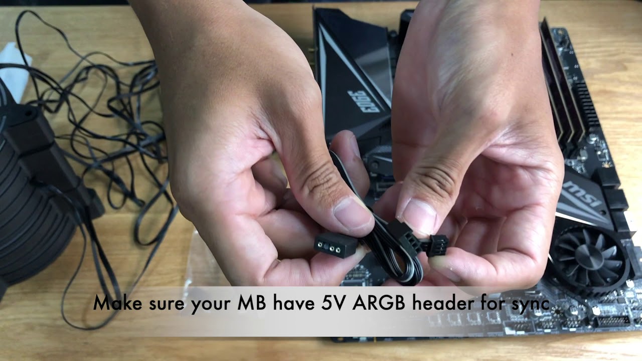 The installation guide for EZDIY-FAB Dual Frame RGB PWM Fan. - YouTube