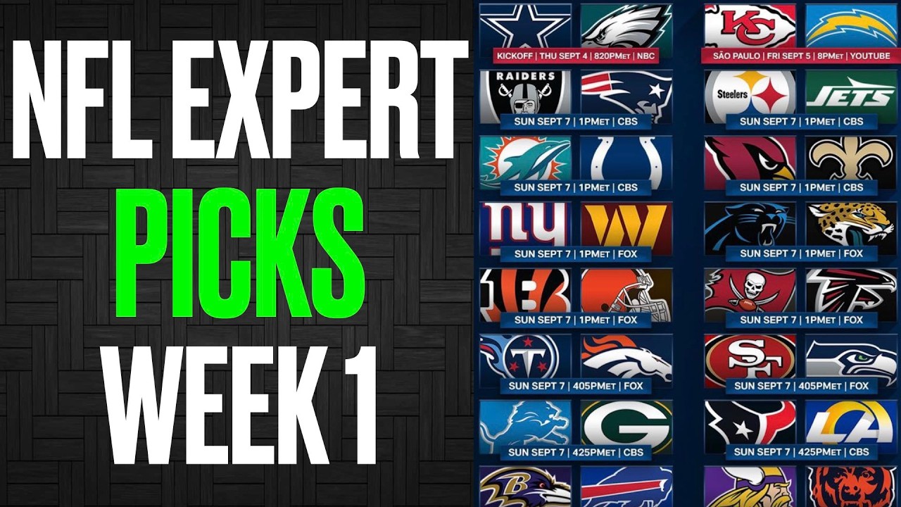 2025 NFL PICKS & Predictions for WEEK 1 NFL GAMES - YouTube