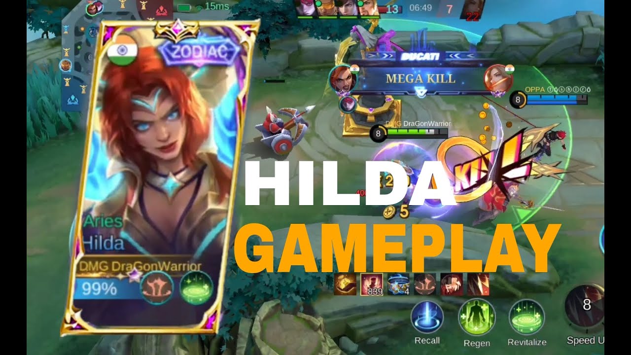 Hilda Tank In Meta | Hilda Gameplay | Best Build And Emblem 2024 | Solo ...
