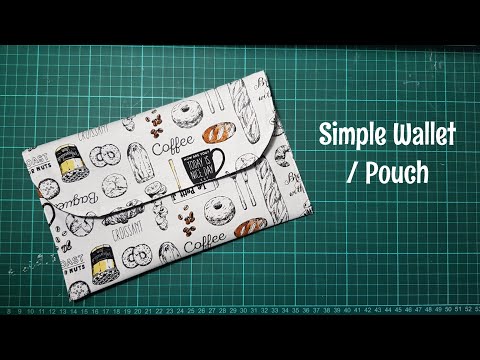 Cara Jahit: Simple Wallet - Pouch / Dompet Kain | Tutorial | DIY | How to make / Sew