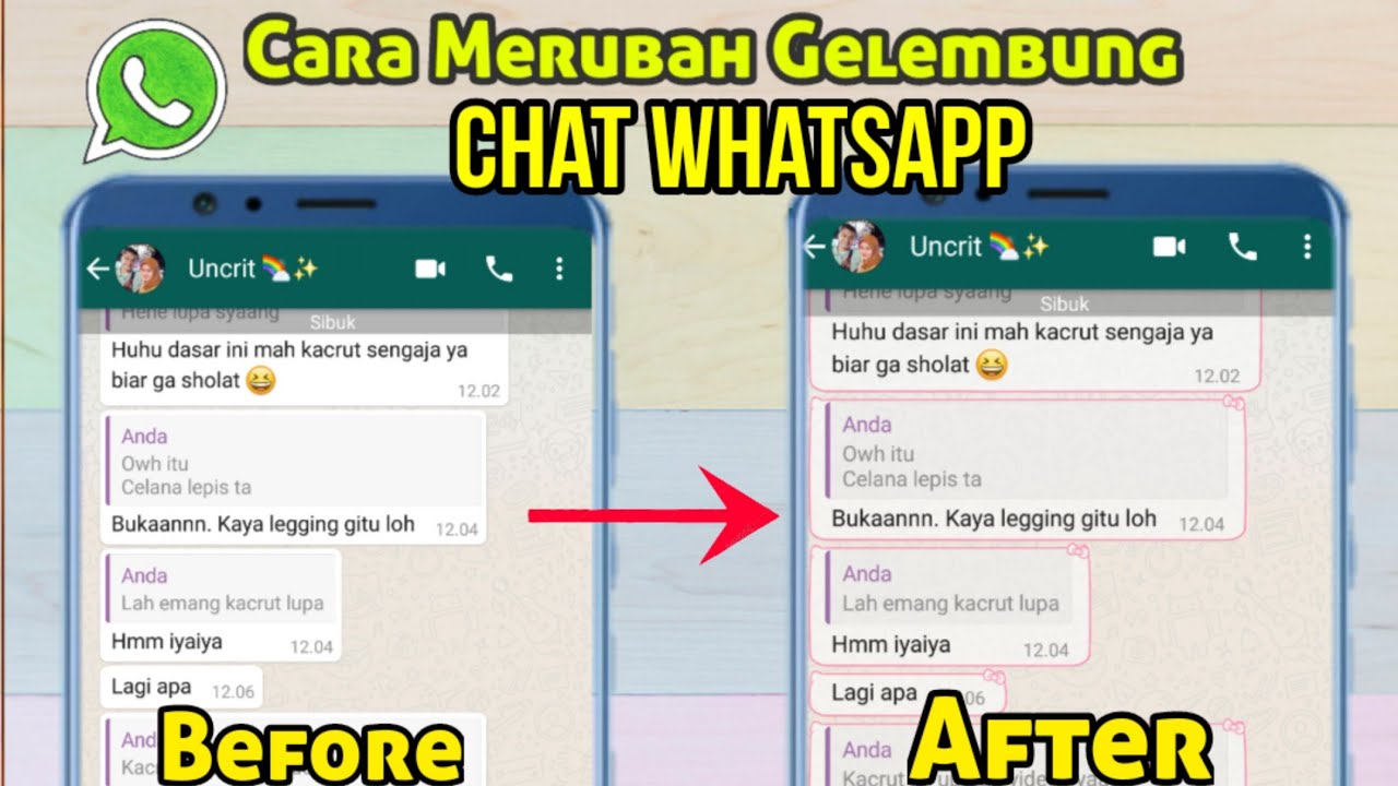 Cara Merubah Gelembung Chat WhatsApp Original - YouTube