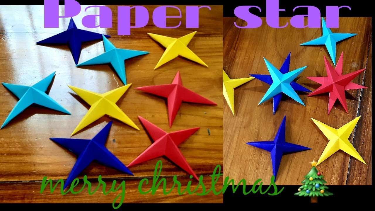 Easy Paper Star Diy | 3 D Star Making at home - YouTube