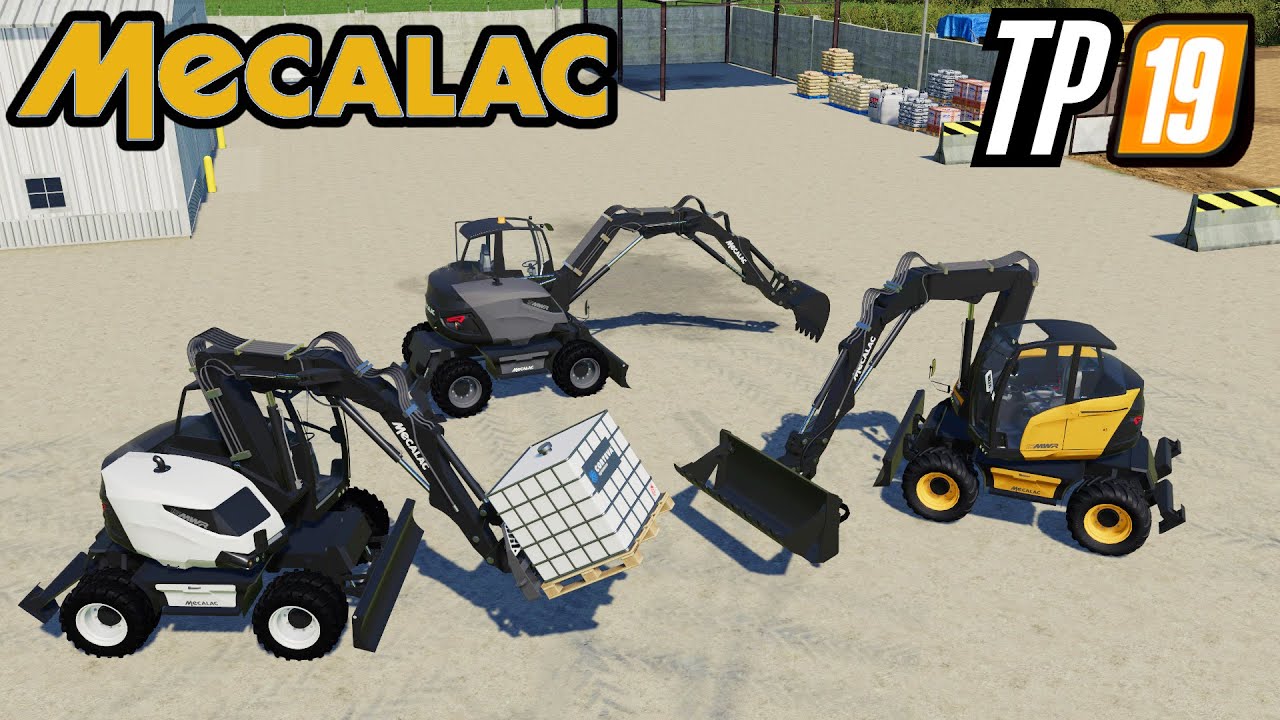 Public Works FS19 Mecalac 15 MWR Compact Wheel Excavator Farming ...