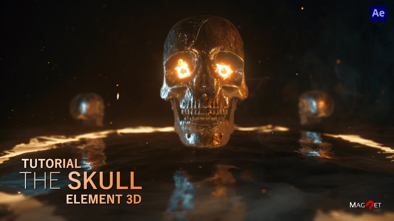 How to make 3D Skull animation inside Element 3D II After effect II ...