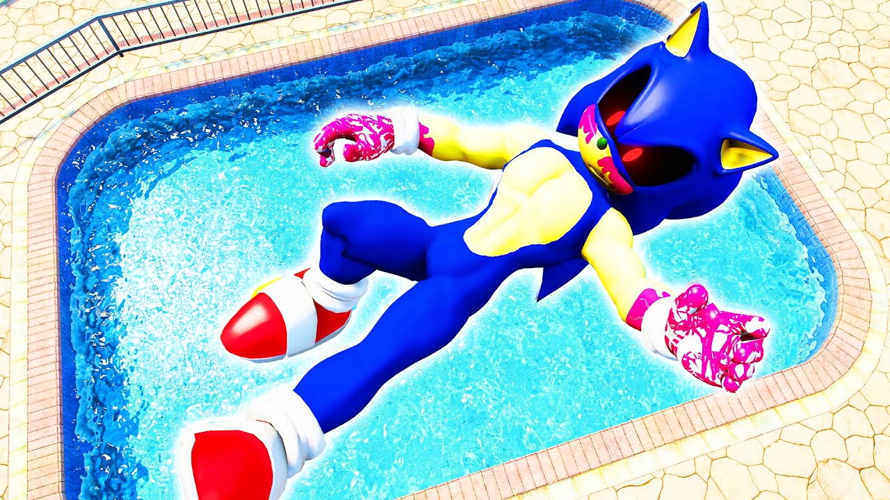 GTA 5 RAGDOLLS SONIC EXE FUNNY FALL JUMPS Euphoria Physics #19 - YouTube