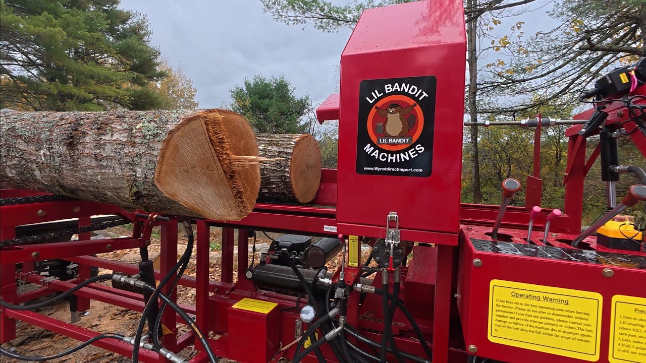 First Full Day cutting Wood on my NEW Lil Bandit Wood Processor - YouTube