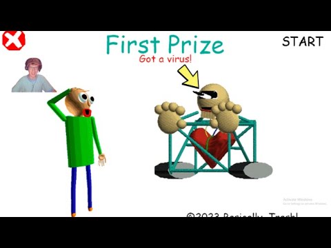 Baldi basics 1st prize GOT A VIRUS and Baldi LOVES cap' N crunch ...