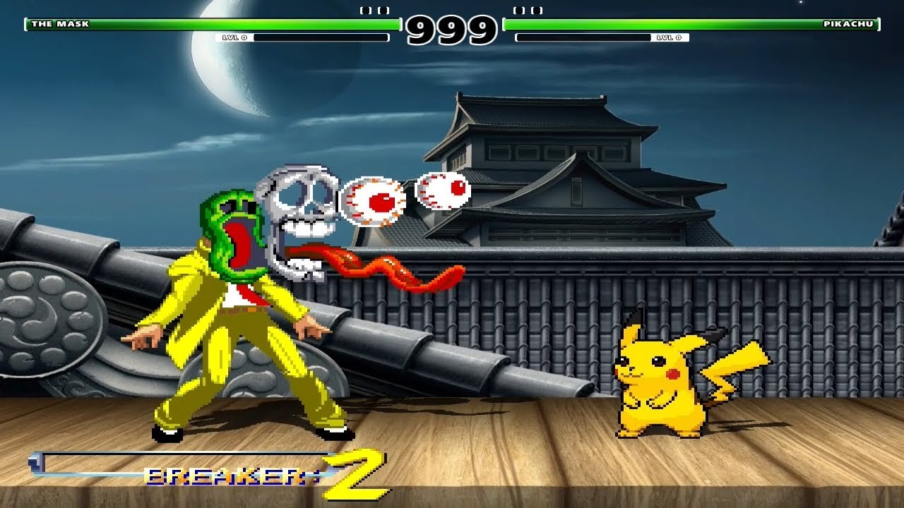 MASK vs PIKACHU - MUGEN EPIC CARTOON FIGHT EVER! - YouTube
