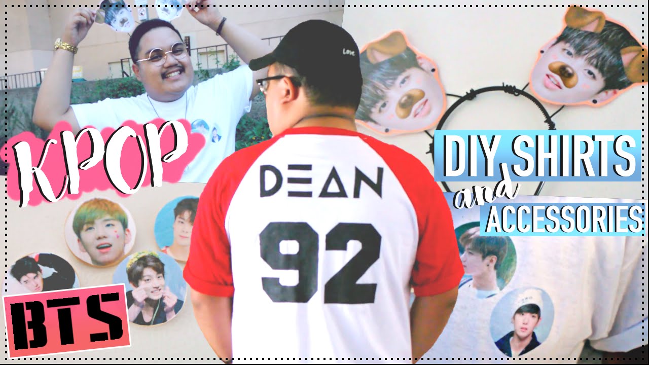 DIY KPOP Shirts + Accessories (BTS, DEAN, etc.) | KPOPAMOO - YouTube