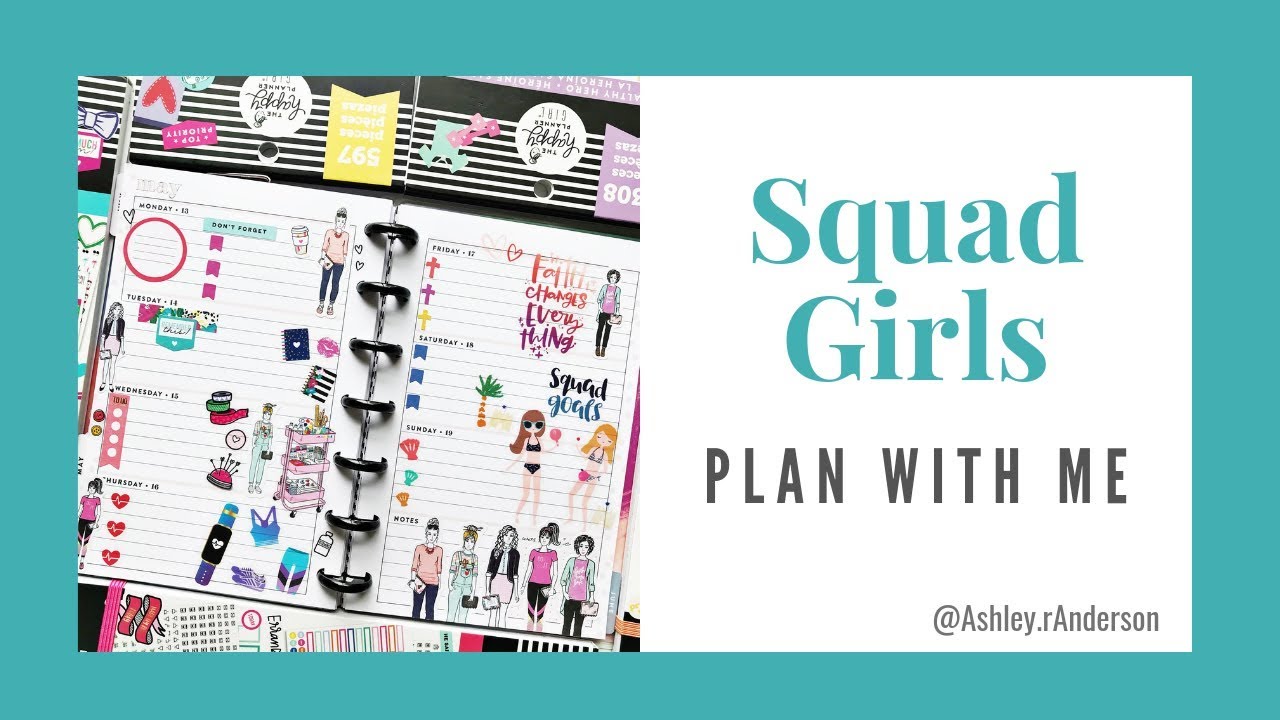 Squad Girls Plan With Me | The Happy Planner - YouTube
