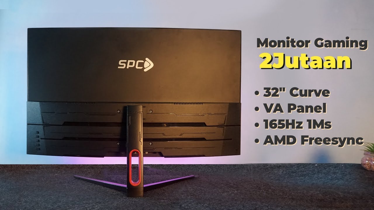 CUMA 2JUTAAN! UNBOXING & REVIEW MONITOR GAMING SPC SF 32 CURVE - YouTube