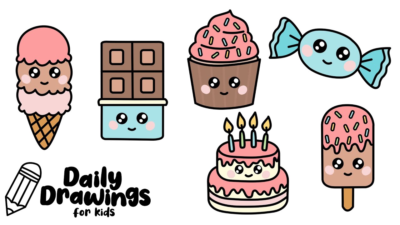 HOW TO DRAW CUTE DESSERTS - WEEK 2 | EASY STEP BY STEP TUTORIAL FOR ...