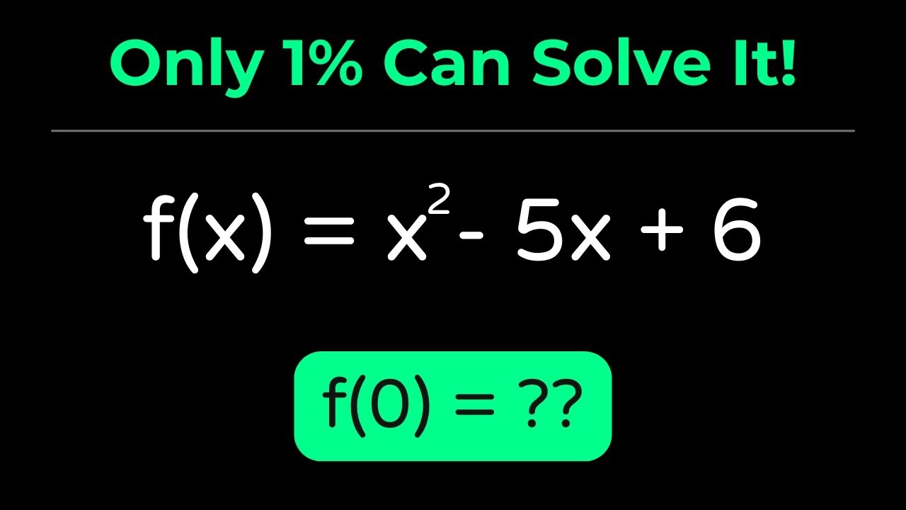 Find f(0) Without a Graph – Step-by-Step Function Evaluation for ...