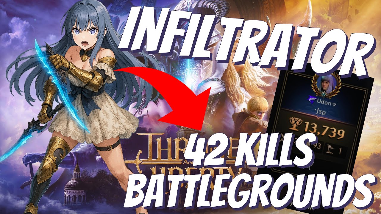 Bow/Dagger Infiltrator PvP | Battlegrounds - 42 Kills | Throne and ...