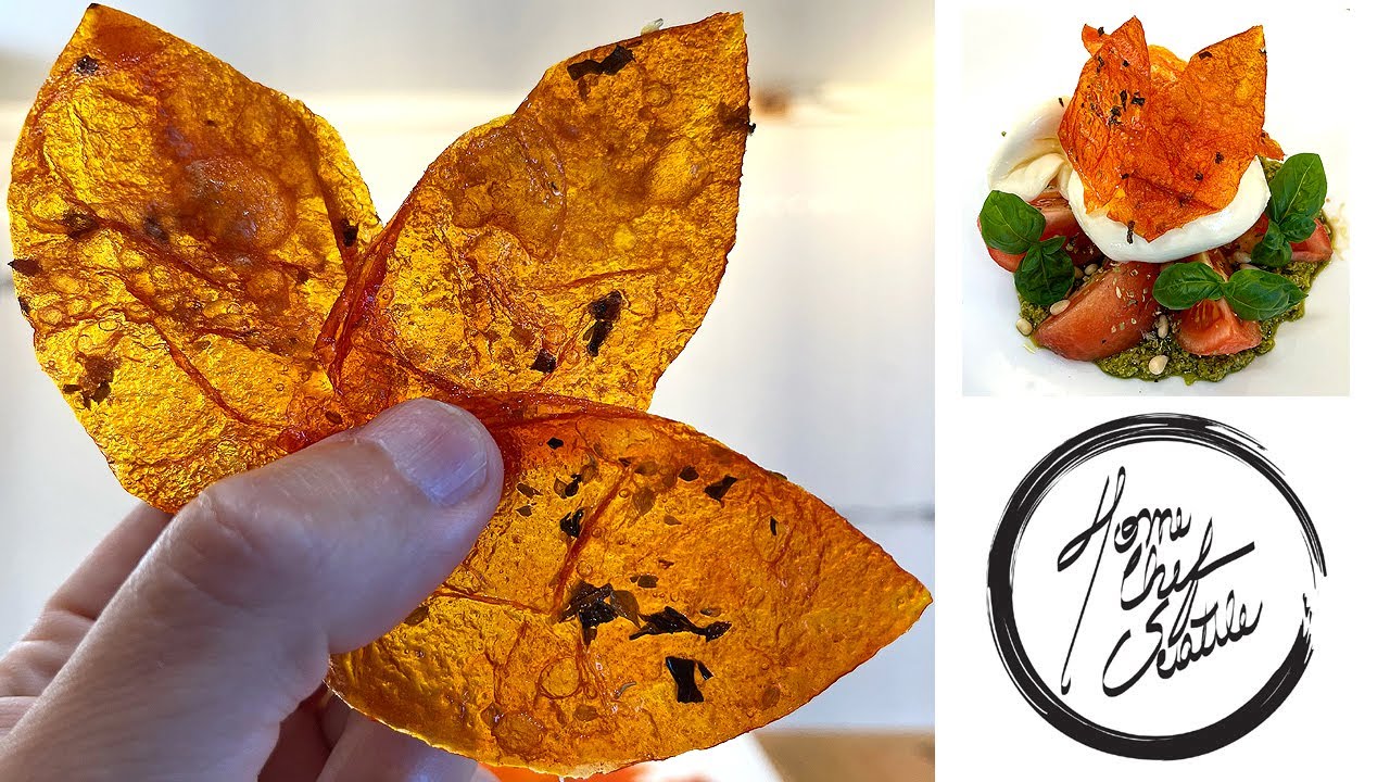 FRIED TOMATO SKINS - Beautiful and Tasty Garnish - YouTube