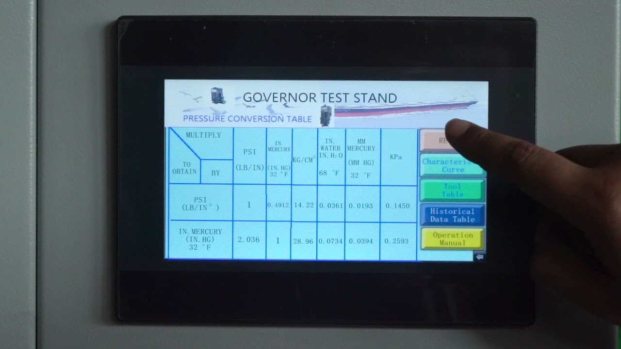 Governor test bench GT-6000 - YouTube