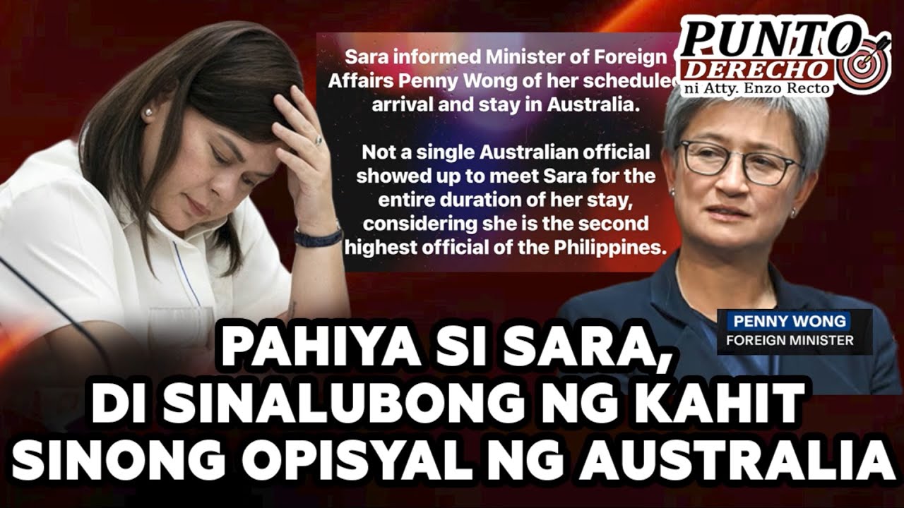 PAHIYA SI SARA, DI SINALUBONG NG KAHIT SINONG OPISYAL NG AUSTRALIA ...