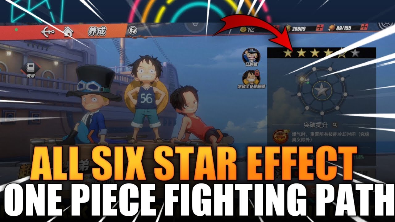 One Piece Fighting Path - 6 Star All Effect SS & S Type - YouTube