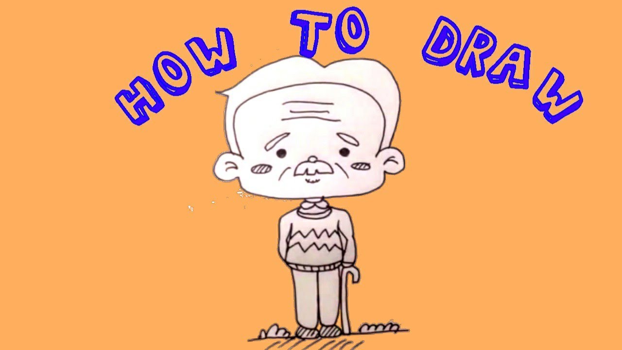 Character stick figure: elderly grandpa - YouTube