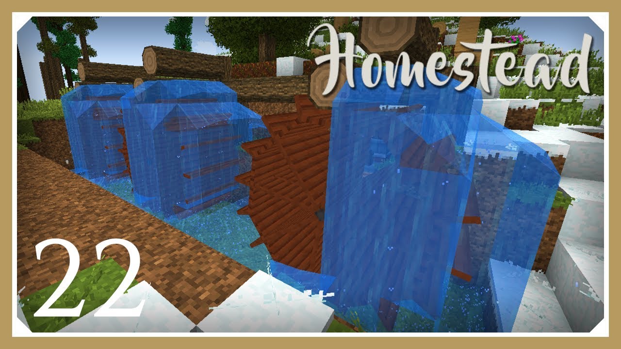 Minecraft Homestead Modpack | More IE Water Wheels! | E22 (Hardcore ...