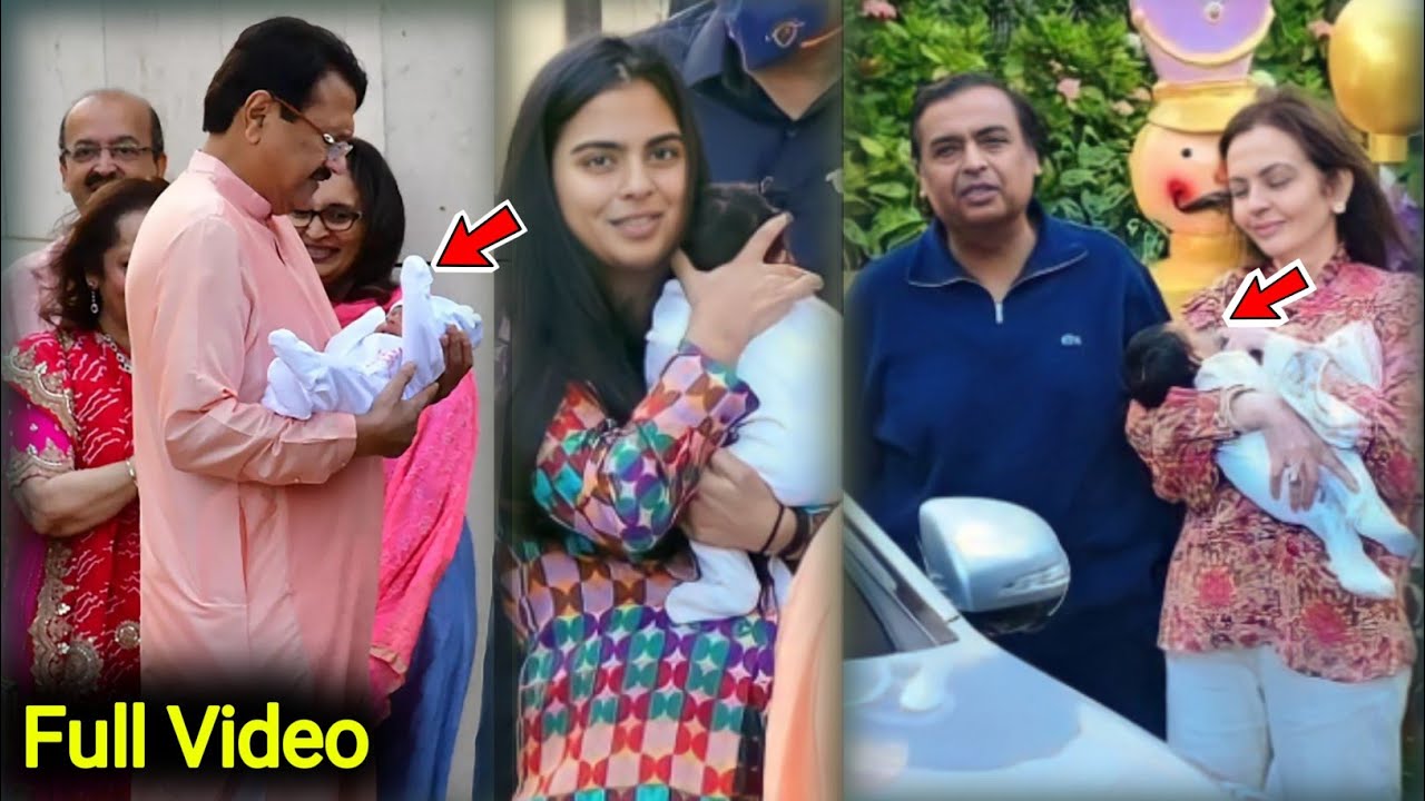 Mukesh Ambani Daughter Isha Ambani Twins Babies Grand Welcome Full ...