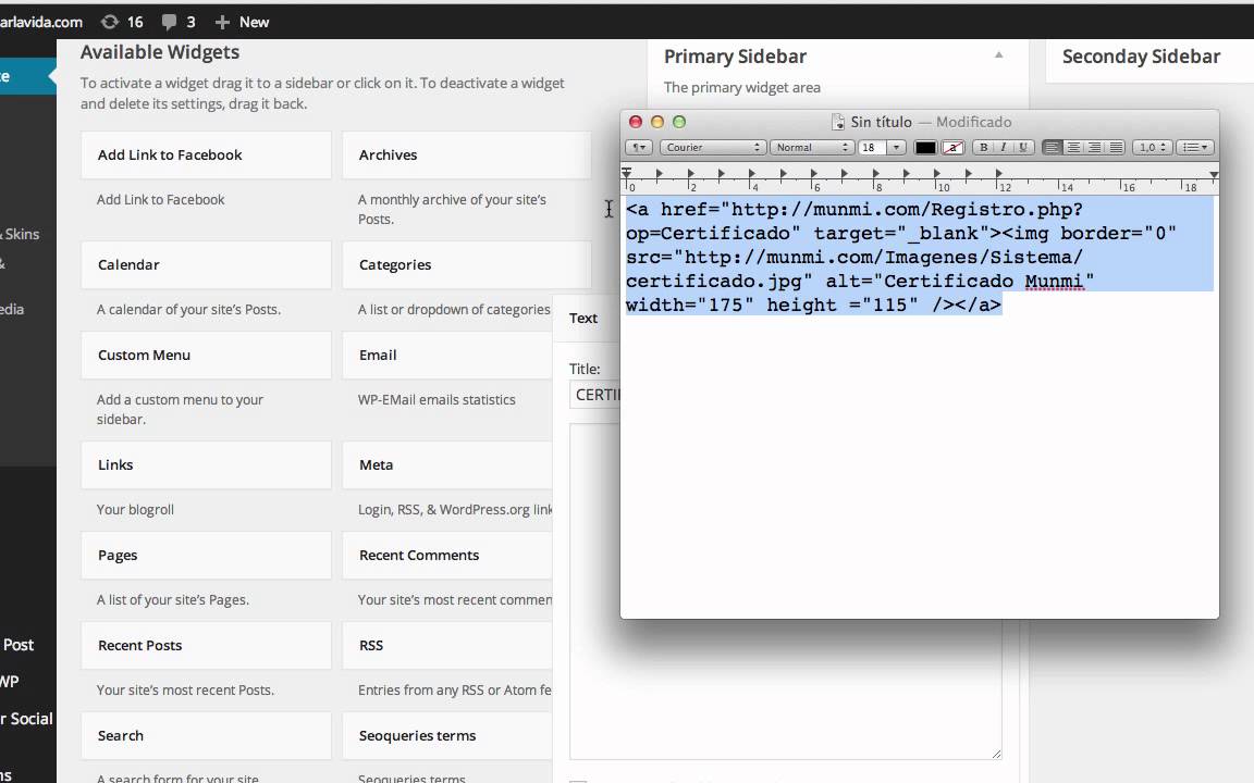 INSERTAR CODIGO HTML EN WORDPRESS TUTORIAL YouTube INSERTAR CODIGO HTML EN WORDPRESS TUTORIAL YouTube
