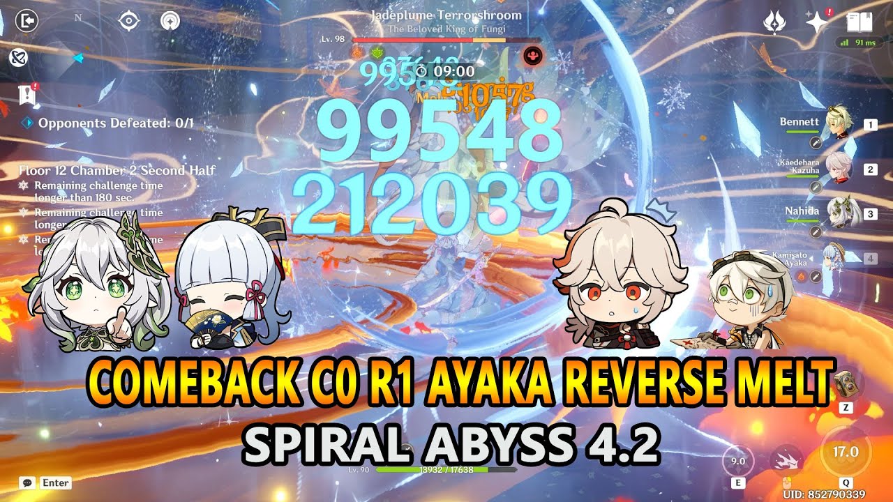 COMEBACK C0 R1 AYAKA REVERSE MELT - BOT HALF [SPIRAL ABYSS 4.2] - YouTube