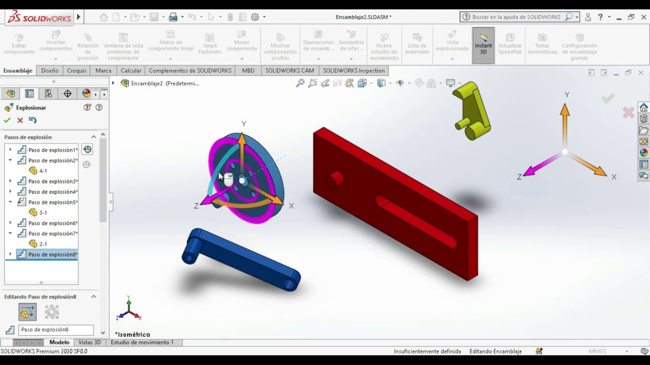 vista explosionada y crear vídeo de animación En solidWorks - YouTube
